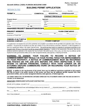 Fillable Online BUILDING PERMIT APPLICATION - Dunnellon, FL Fax Email ...