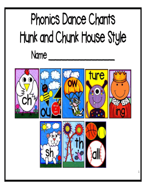Fillable Online Phonics Dance Chants Hunk and Chunk House Style Fax ...