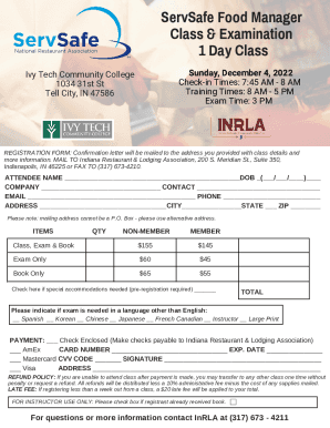 Fillable Online ServSafe Manager course with Online Proctored Exam Fax ...