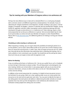 Fillable Online pda pcusa Conference Call Etiquette: 10 Tips For Having ...