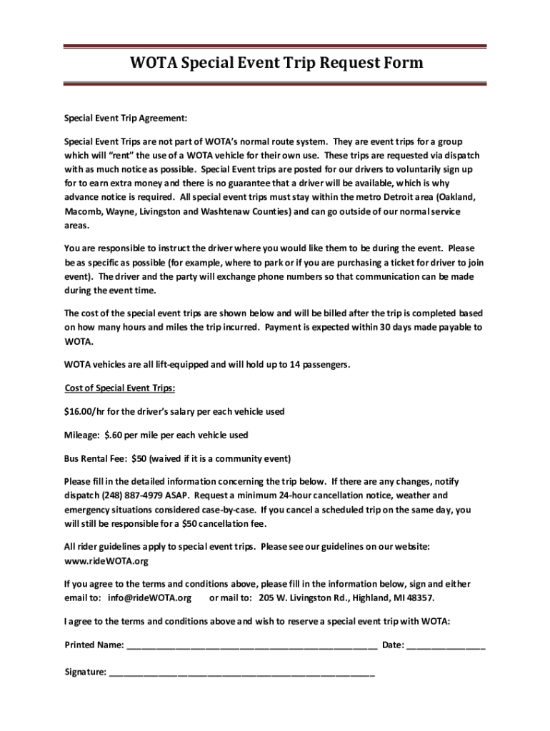 Fillable Online special event request form.docx Fax Email Print - pdfFiller