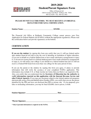 Fillable Online 2019-2020 Student/Parent Signature Form Fax Email Print ...