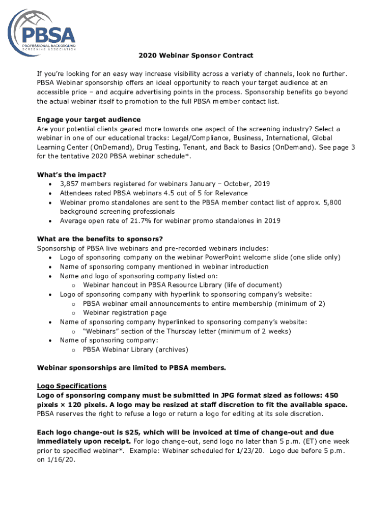 Fillable Online How to Find Sponsors for Your Webinars and Virtual ...