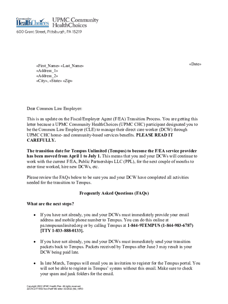 Fillable Online Section 4: Fiscal Employer Agent (F/EA) Service Model ...