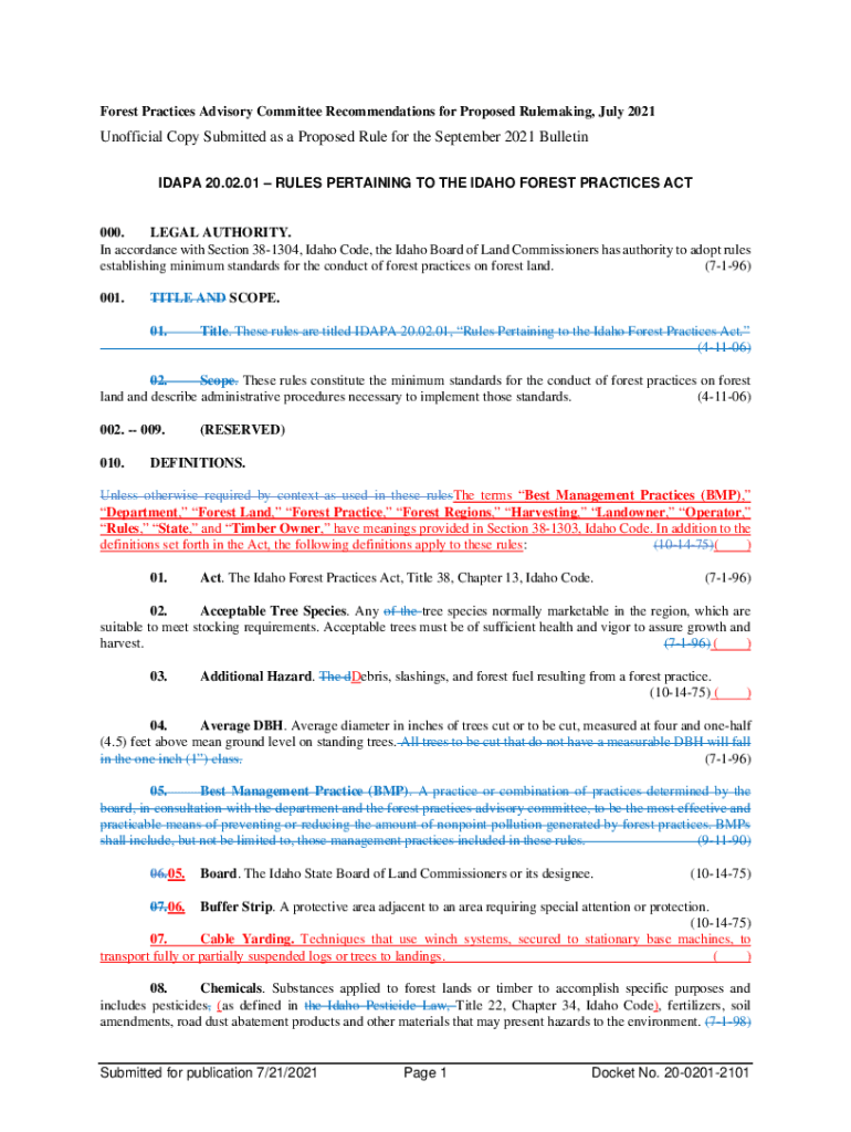 Fillable Online Forest Practices Rules GuidanceIdaho Department of ...