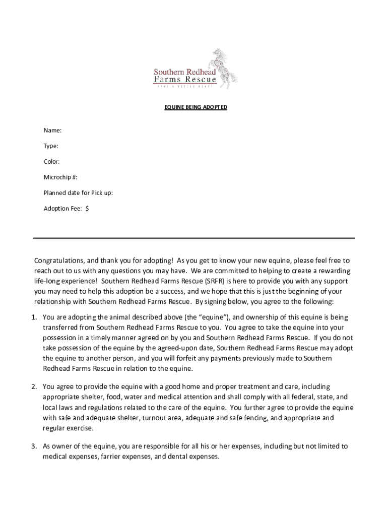 Fillable Online Equine Identification in the United States - The Horse ...