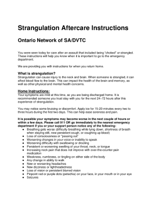 Fillable Online Strangulation - Department of Family and Community Services Fax Email Print ...