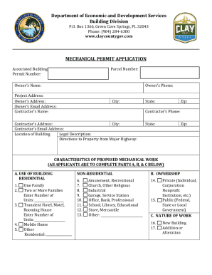 Fillable Online Building Permit Application - Clay County Government ...