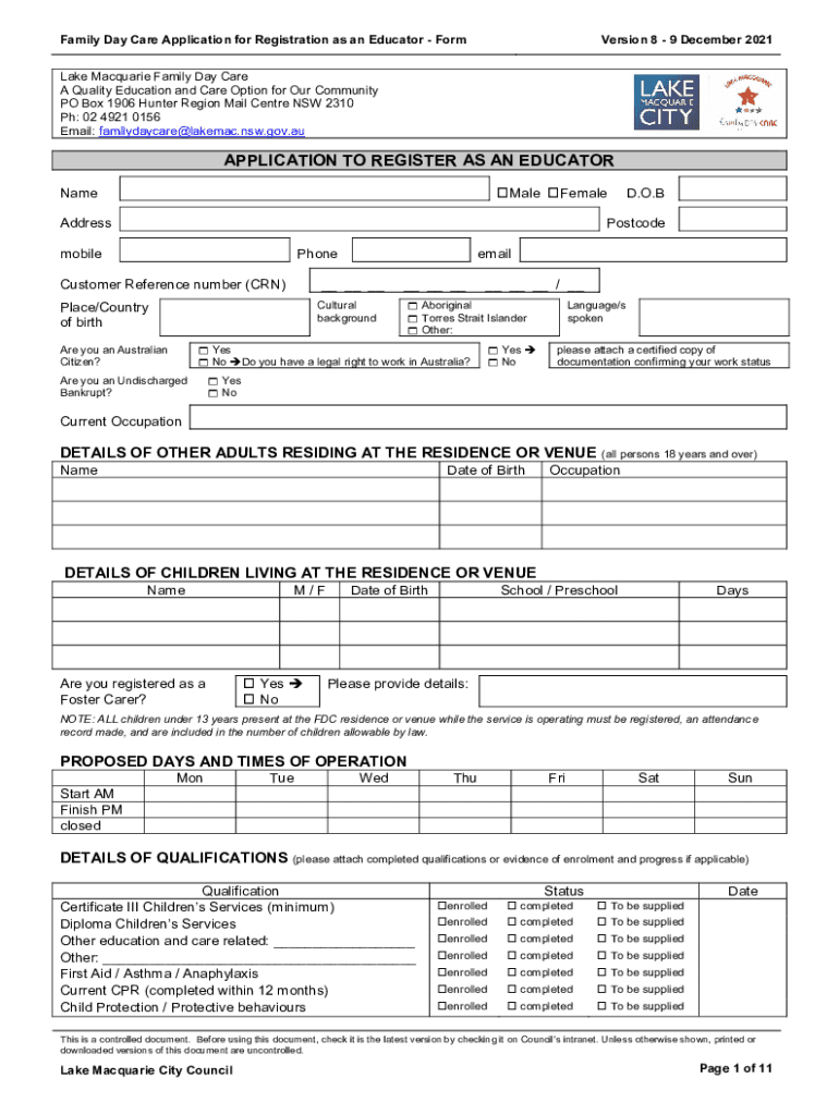 Fillable Online APPLICATION TO REGISTER AS AN EDUCATOR Fax Email Print - pdfFiller