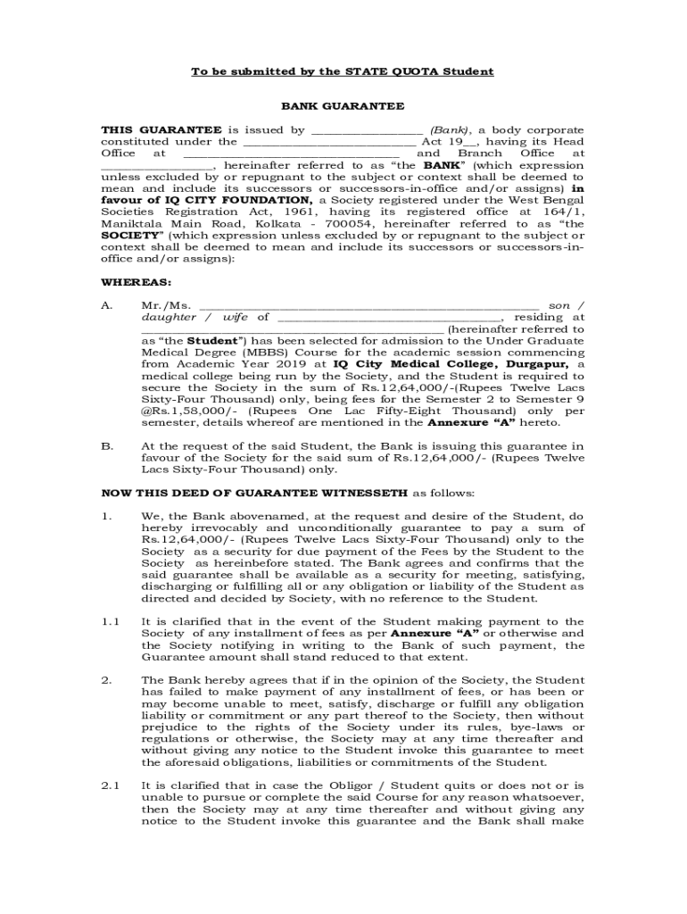 Fillable Online What is a letter of guarantee (LG)BDC.ca Fax Email Print - pdfFiller