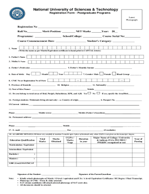 Fillable Online vehicle registration form - NUST PNEC Fax Email Print ...