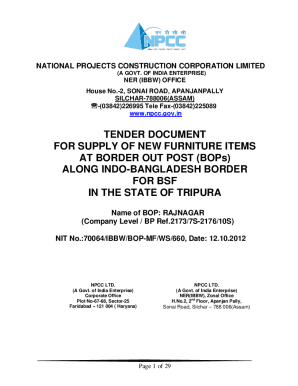 Fillable Online npcc gov NATIONAL PROJECTS CONSTRUCTION CORPORATION Fax ...