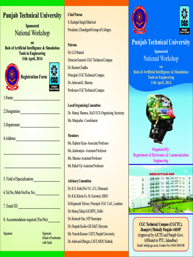 Fillable Online workshop broucher Fax Email Print - pdfFiller