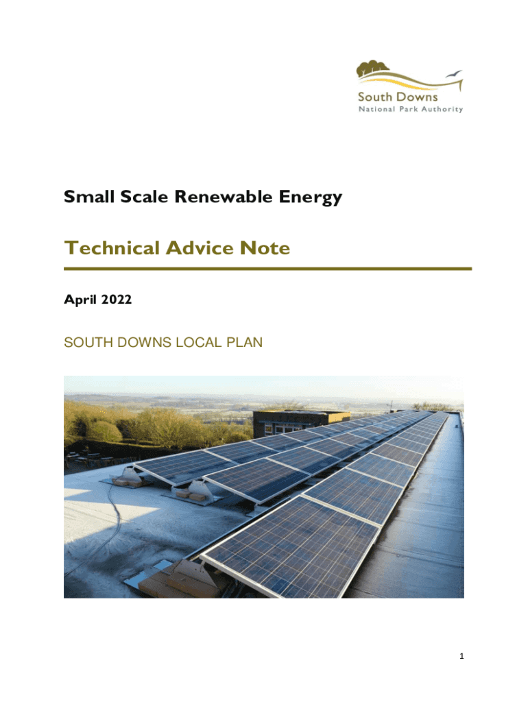 Fillable Online Small Scale Renewable Energy Technical Advice Note (TAN ...