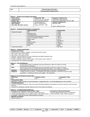 Fillable Online MATERIAL SAFETY DATA SHEET - MsdsDigital.com Fax Email ...