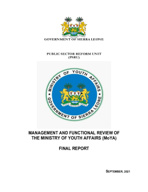 Fillable Online psru gov Sierra Leone public sector reform unit engages ...