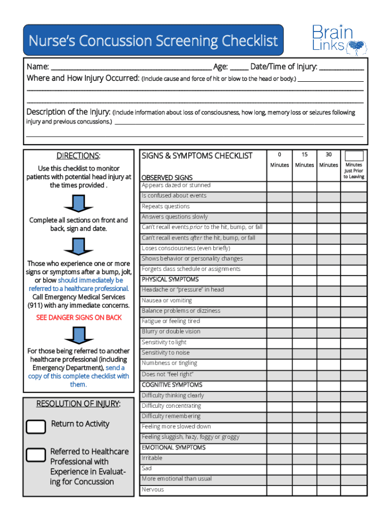 Fillable Online HEADS UP to Schools: School Nurses - Injury Center ...