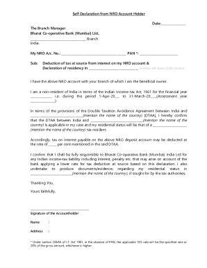 Fillable Online Term Deposit (FD/RD) Account Opening Form (Resident ...