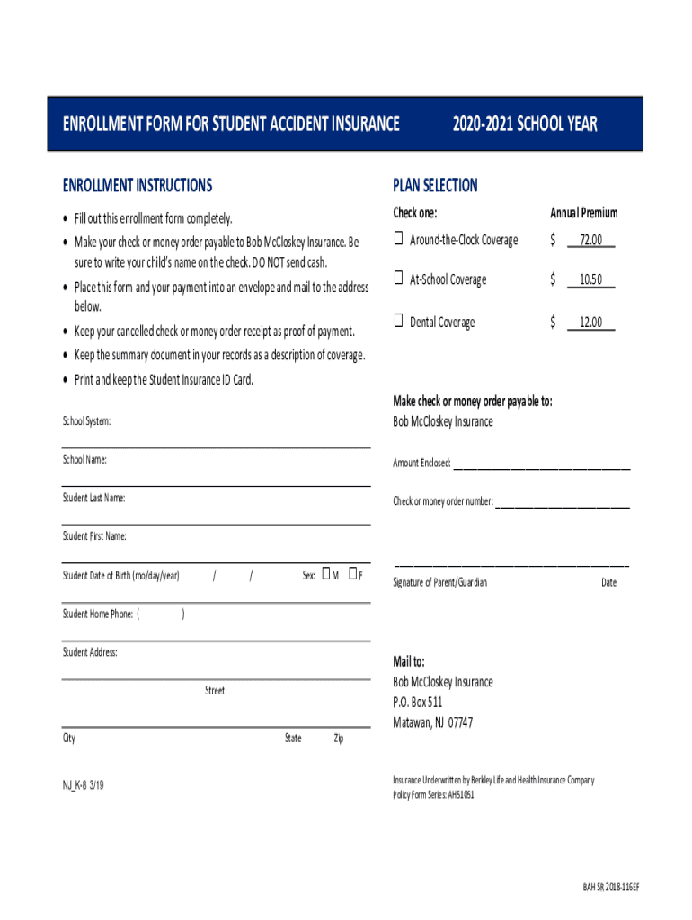 Fillable Online BMI BENEFITS, LLC - Student Accident Insurance Claims ... Fax Email Print ...