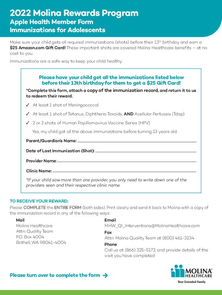 Fillable Online Benefits and Rewards Just for Kids and Teens! Fax Email ...