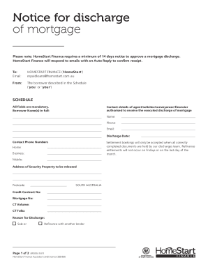 Fillable Online Notice for discharge of mortgage Fax Email Print ...