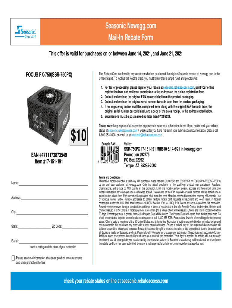 Fillable Online Seasonic FOCUS PX-750, 750W Full-Modular Power Supply ...