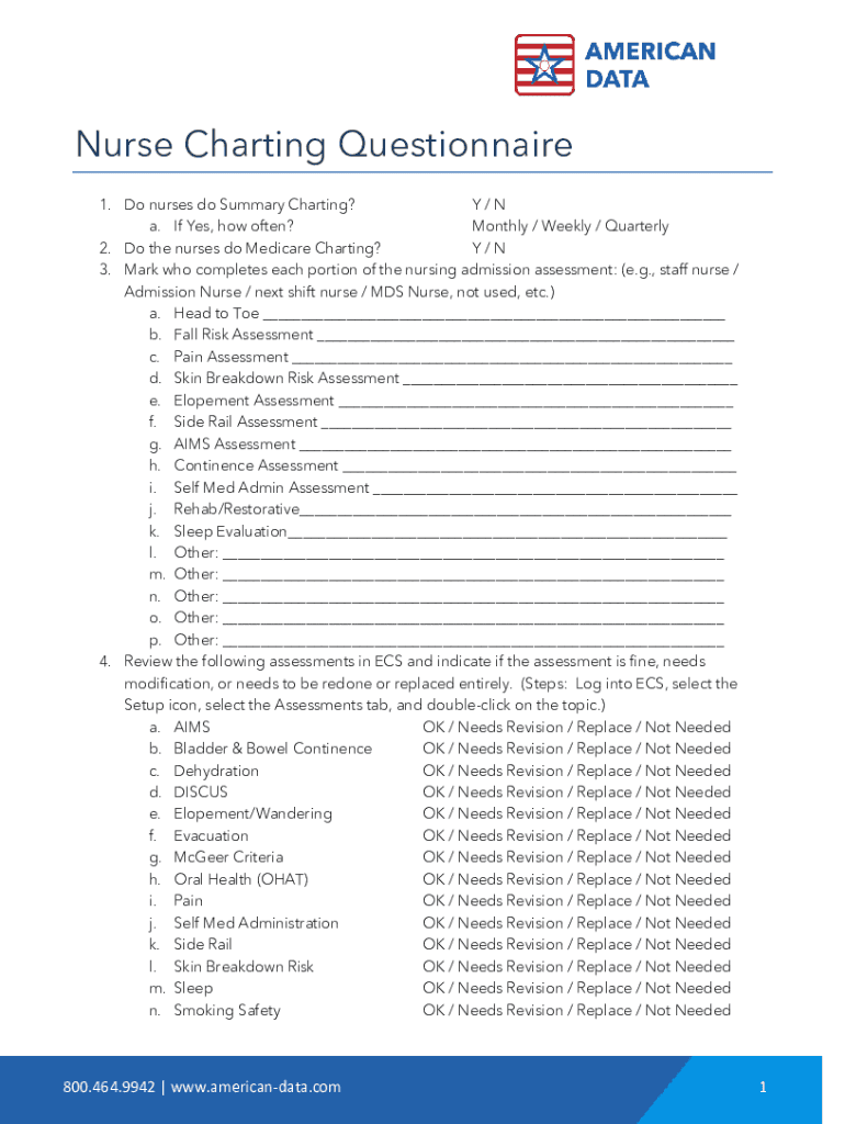 Fillable Online Form 8584, Nursing Comprehensive Assessment Fax Email ...