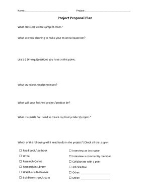 Fillable Online Questions to think about when planning a project Fax ...