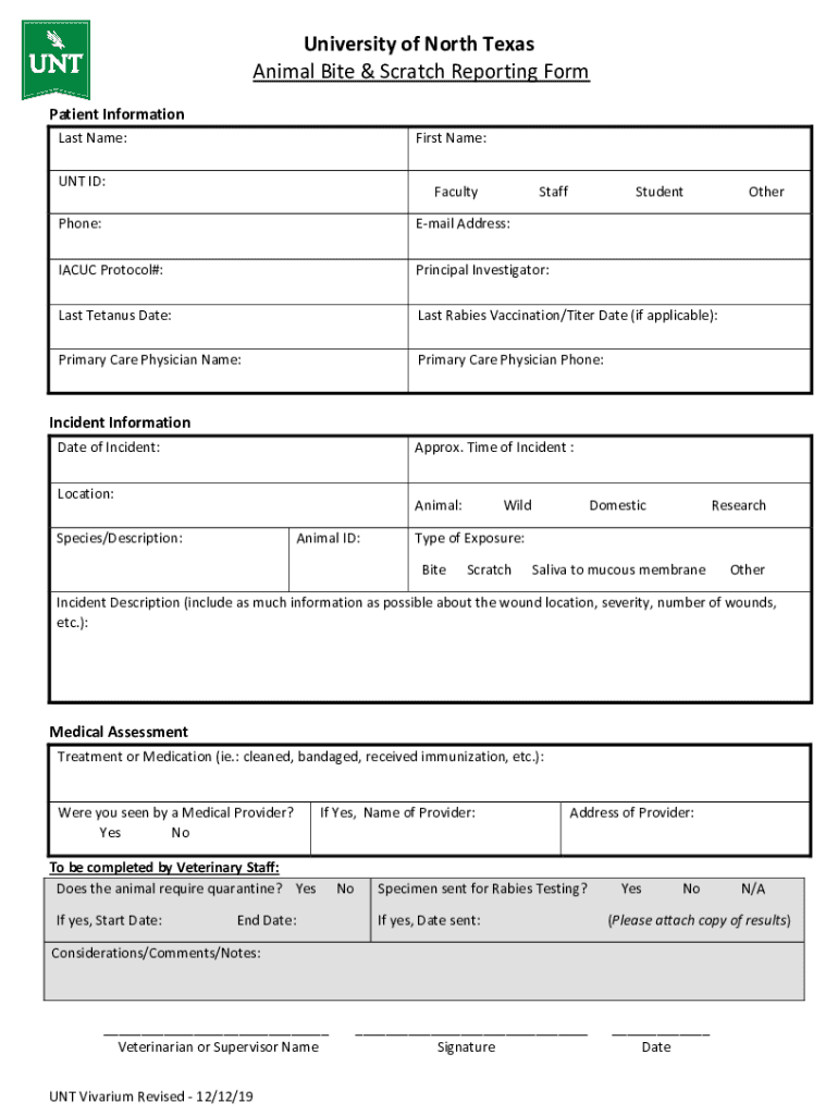 Fillable Online research unt IACUC Forms and Templates - UNT Research ...