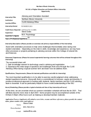 Fillable Online HESA Internship Opportunity Form 2 copy Fax Email Print ...