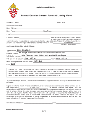 Fillable Online CHILD AND PARENTAL/GUARDIAN JOINT CONSENT FORM Fax ...