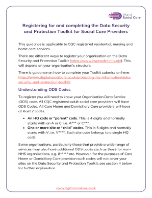 Fillable Online Use the DSPT for the First Time - Digital Social Care ...