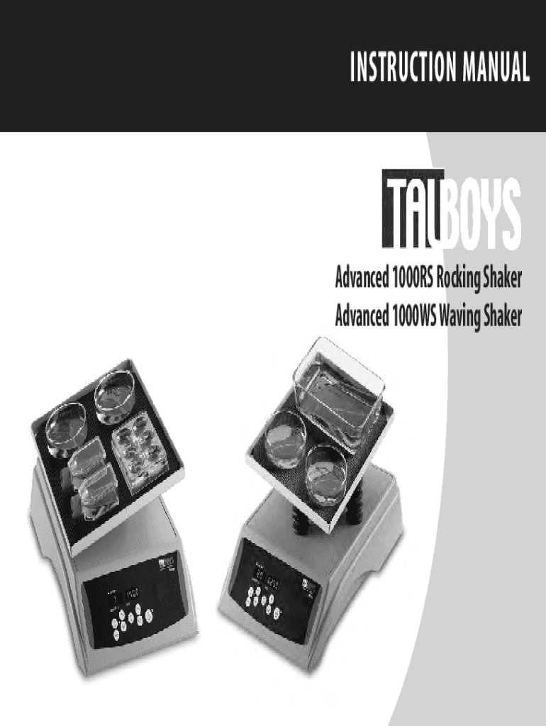Fillable Online Talboys Rocker Waver Instruction Manual. Talboys Rocker ...