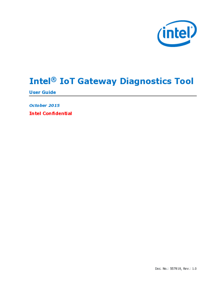 Fillable Online Intel IoT Gateway Diagnostics ToolUser Guide - ESS-WIKI Fax Email Print - pdfFiller