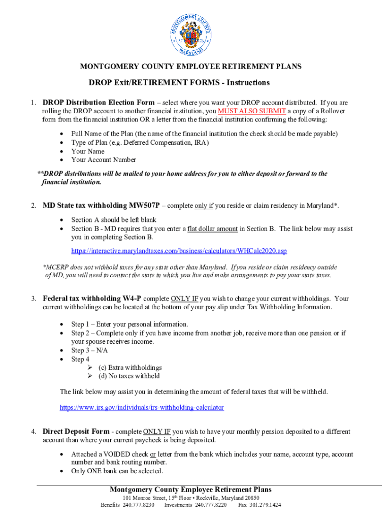 Fillable Online Deferred Retirement Option Plans (DROP Plans) Fax Email ...