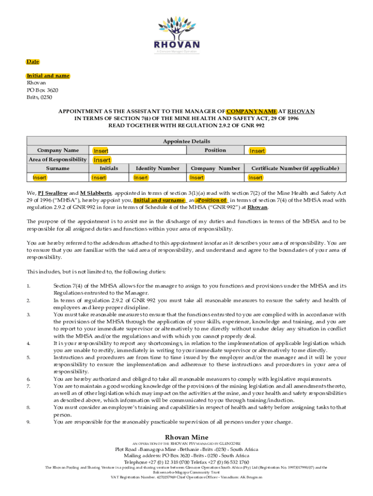 Fillable Online SOCIAL AND LABOUR PLAN (SLP) FOR GLENCORE SA ... Fax ...