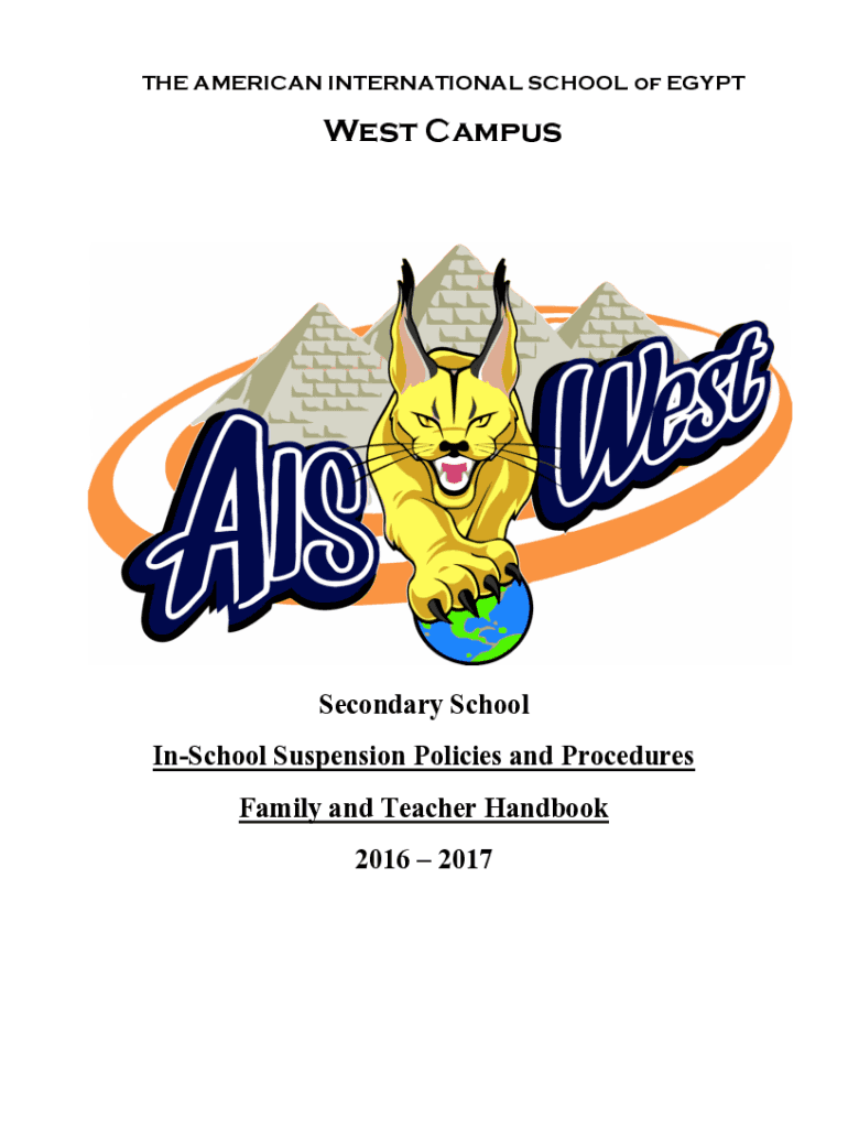 Fillable Online The American International School of Egypt - AIS-WEST ...