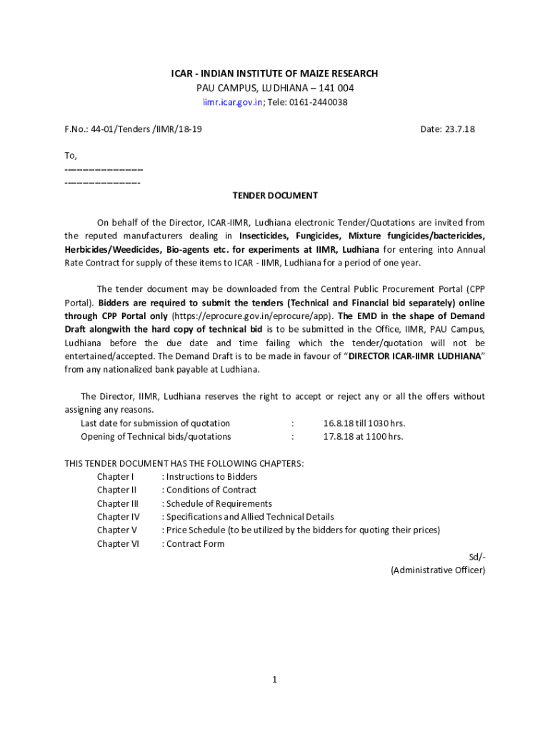 Fillable Online ICAR - INDIAN INSTITUTE OF MAIZE RESEARCH PAU ... Fax ...