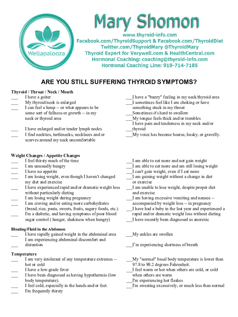 Fillable Online Goiter: What It Is, Causes, Symptoms, Diagnosis ...