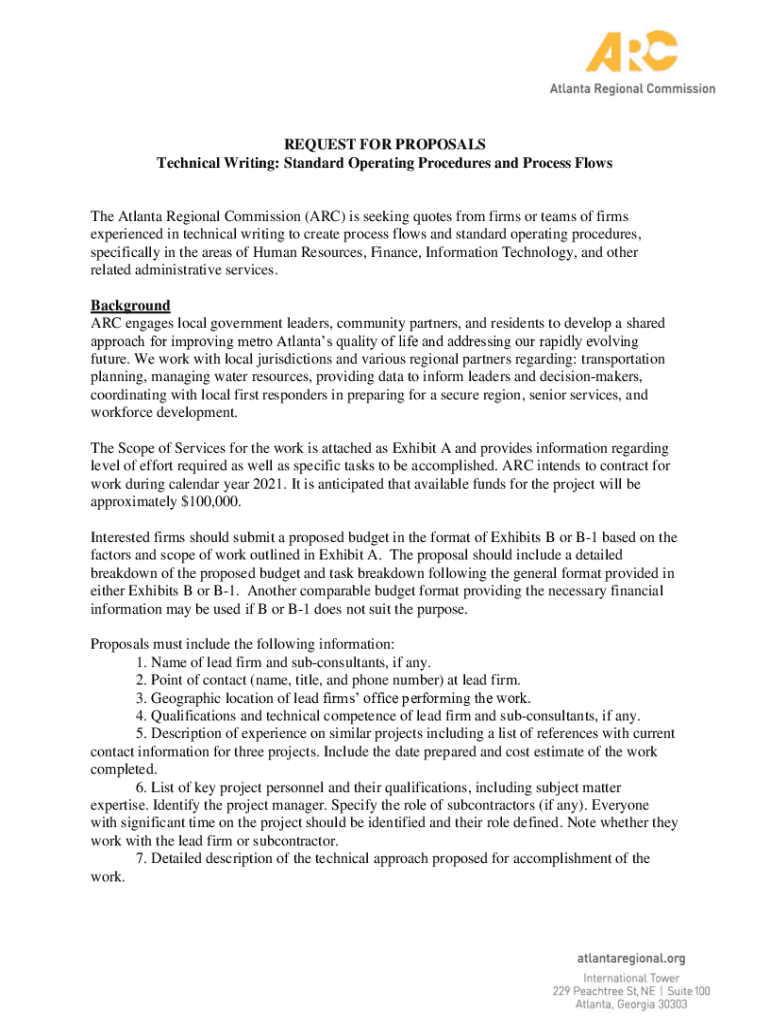 Fillable Online Standard Operating Procedures and Process FlowsAtlanta ... Fax Email Print ...