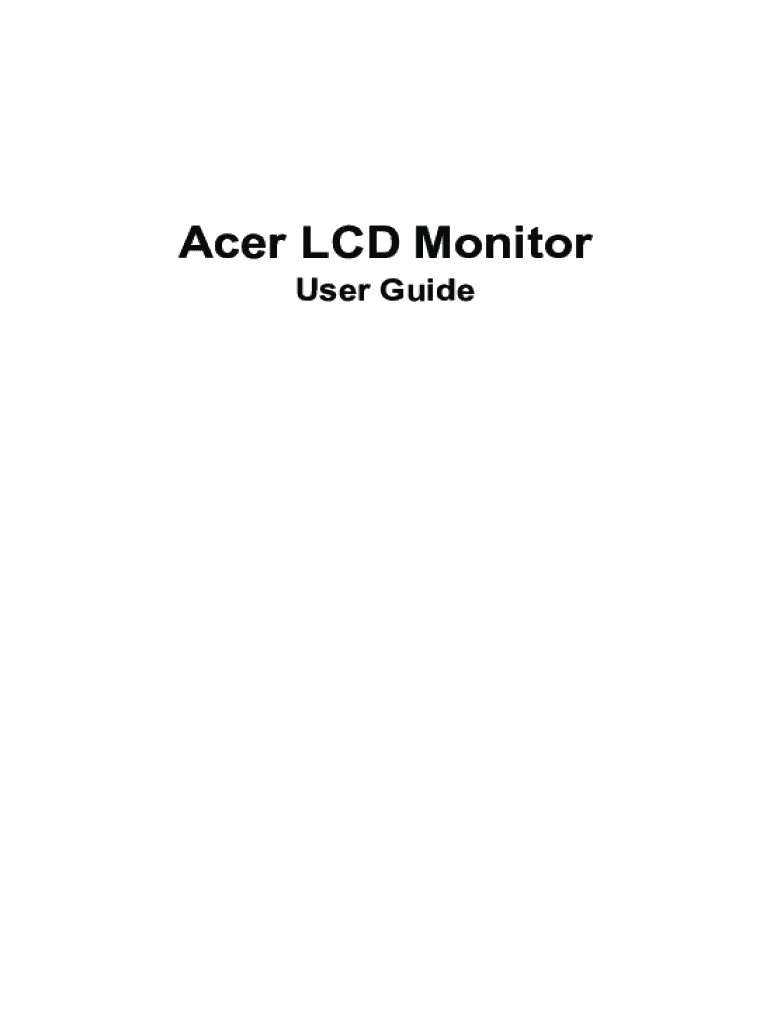 Fillable Online kg241y-a - acer - device.report Fax Email Print - pdfFiller