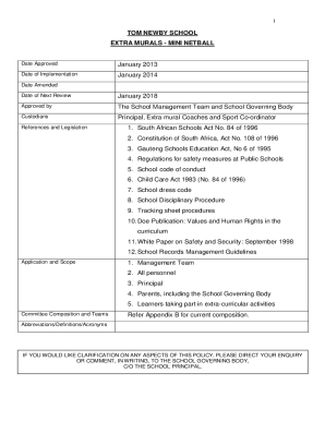 Fillable Online Extra Curricular - - Tom Newby School Fax Email Print - pdfFiller