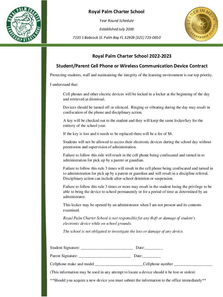 Fillable Online Calendar SummaryRoyal Palm Charter SchoolPalm Bay, FL Fax Email Print - pdfFiller