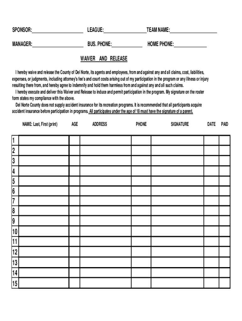 Fillable Online WAIVER OR CLAIMS Sample Clauses - Law Insider Fax Email Print - pdfFiller