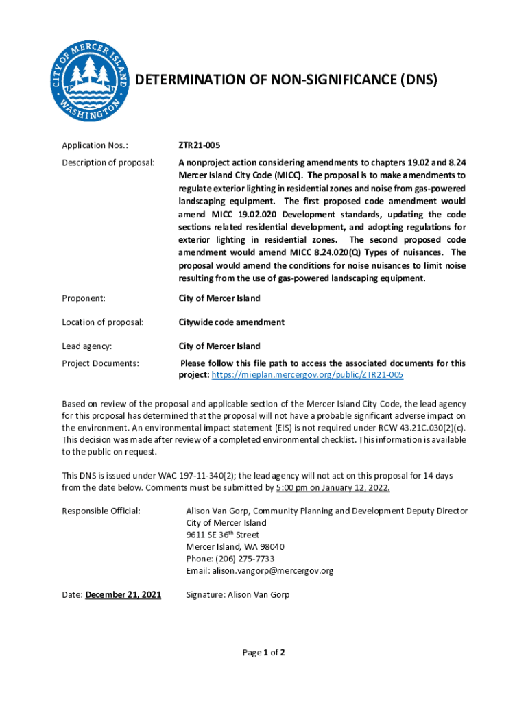 Fillable Online application for code amendment - CITY OF MERCER ISLAND Fax Email Print - pdfFiller