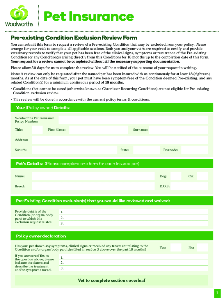 Fillable Online Claims, Cost, Coverage, and Other FAQs - Figo Pet ...