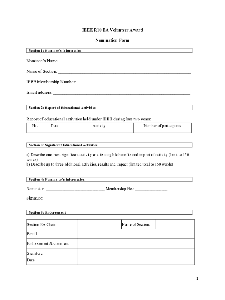 Fillable Online IEEE-R10-EA-Volunteer-Award-Nomination-Form-1.pdf Fax ...