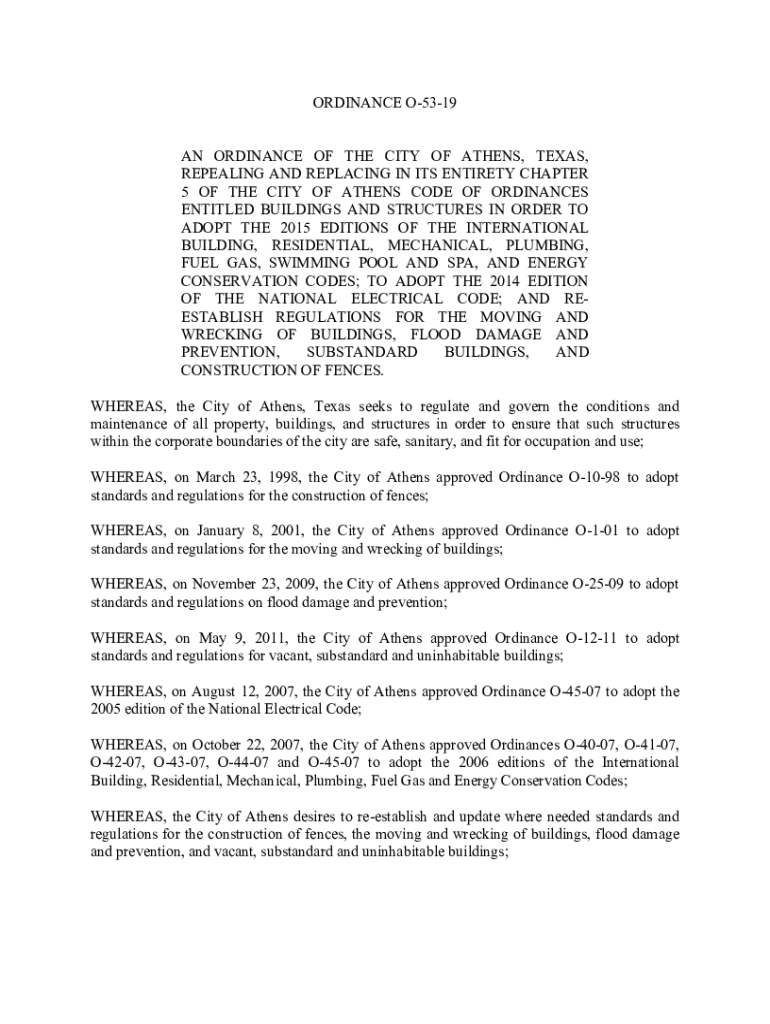 Fillable Online home rule city acting under its charter regulations and ...