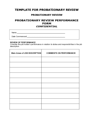 Fillable Online 5 Probationary Review Questions (Including Sample ...