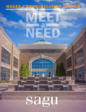 Fillable Online hagee communication center - meet a need - SAGU Fax ...